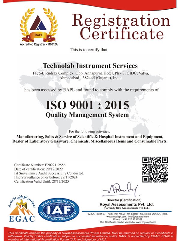 Certificates – Technolab Instrument Services